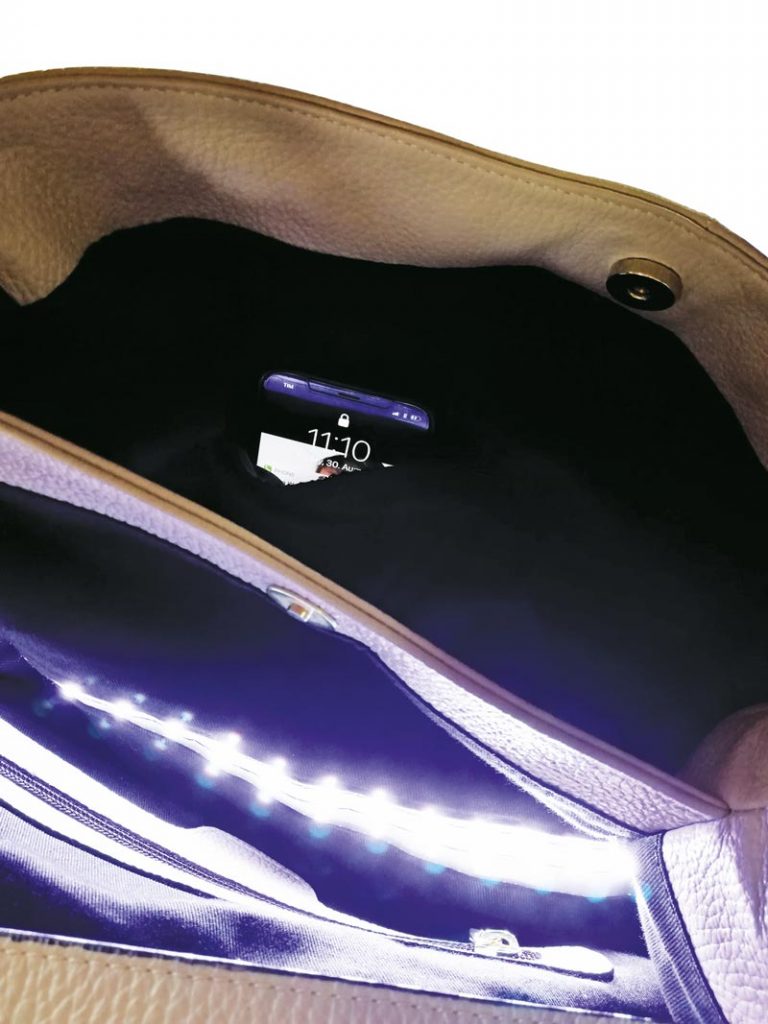 Smart multifunction handbags - KC Wearable Technologies